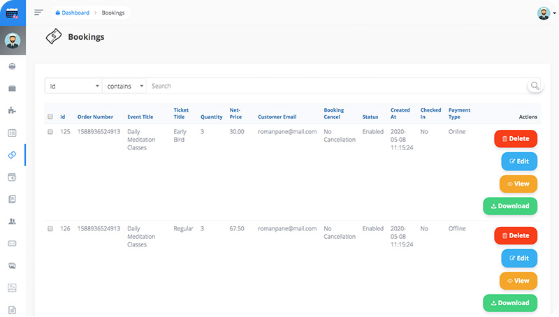 Manage Bookings | Eventmie-Pro